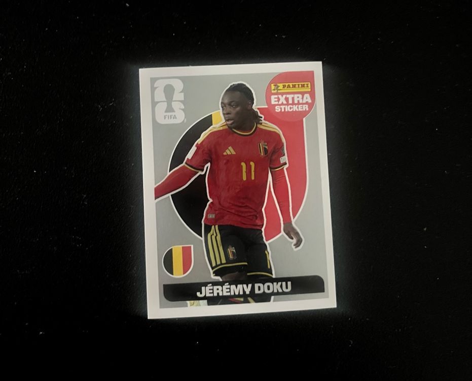 Panini FIFA World Cup 2026 Extra Sticker Jeremy Doku (Neu (gemäss ...