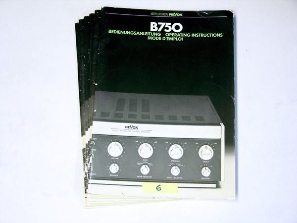 ReVox B750 Bedienungsanleitung... | Kaufen auf Ricardo