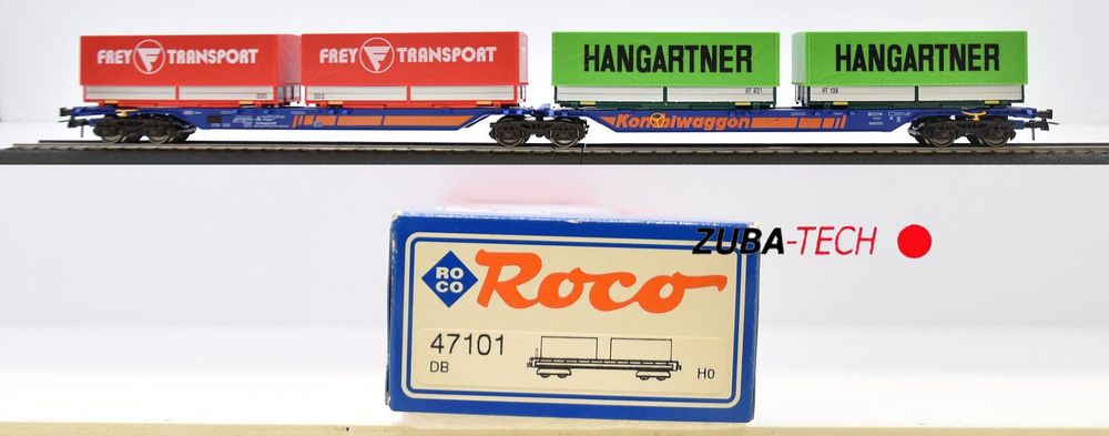 Roco 47101 Containertransportwagen DB GS H0 mit OVP (Gebraucht) in für ...
