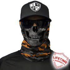 SA Co. Face Shield™ - Orange Grey Camo Skull (Neu und originalverpackt ...