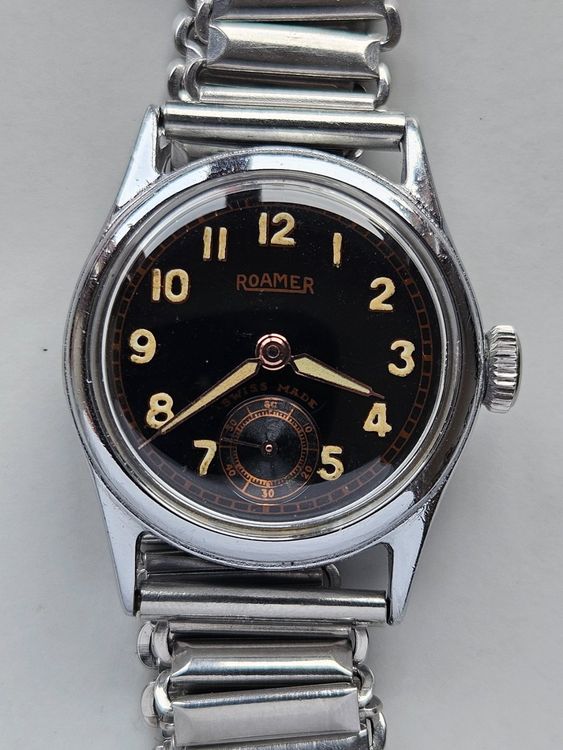 152 Roamer Military Gilt Sei Tacche MST 352 Manufaktur (Gebraucht) in ...