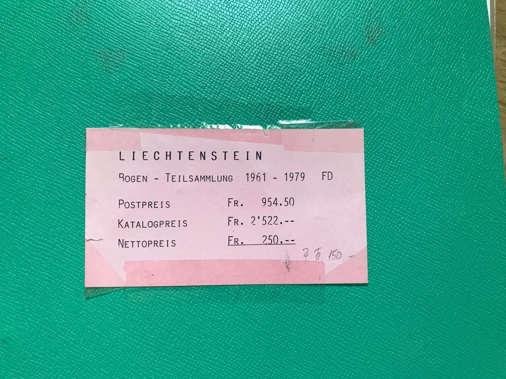 Liechtenstein Bogen Sammlung ab 1961 - 1979. ET (Gebraucht) in stäfa für CHF 222 – mit Lieferung ...