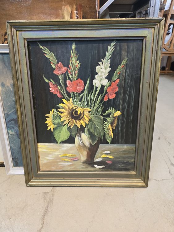 Blumen Stillleben Ölgemälde auf Holz gerahmt (Gebraucht) in Wittenbach für CHF 197 – nur ...