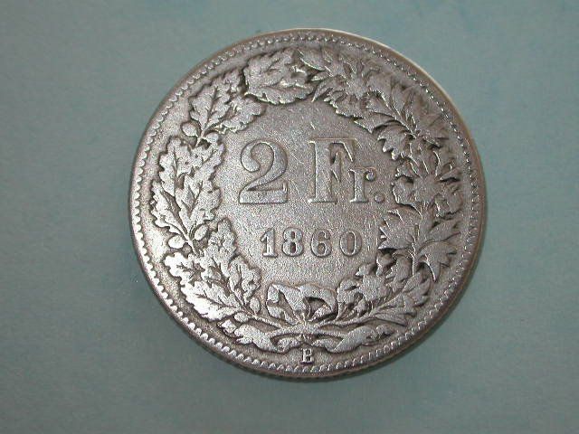 1860, 2 FRANKEN, sitzende HELVETIA | Kaufen auf Ricardo