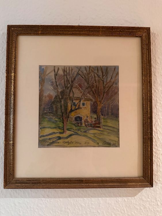 Aquarell "Winterliche Szene", gerahmt (Gebraucht) in Arlesheim für CHF 40 – mit Lieferung auf ...