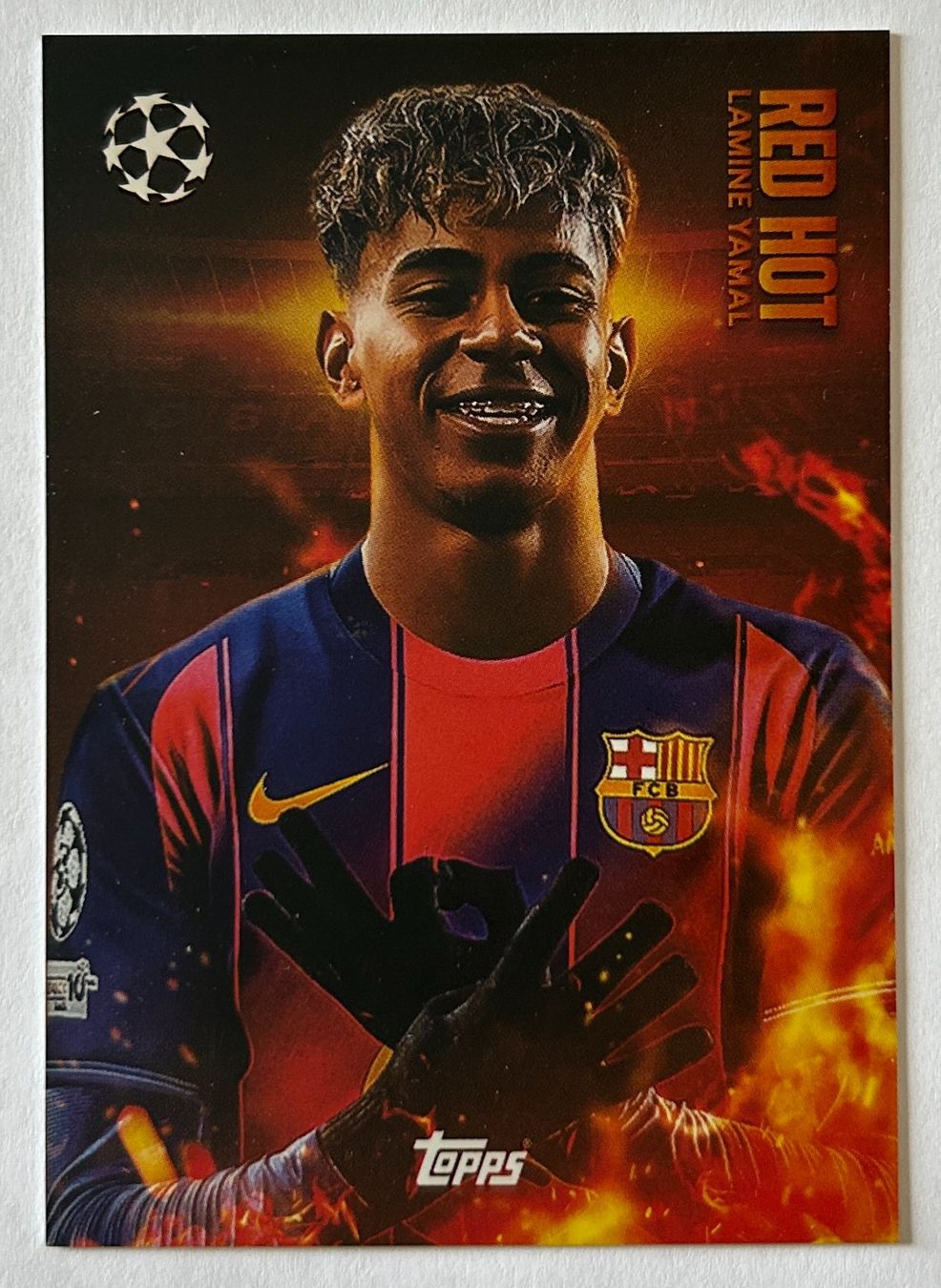 Sehr seltene Topps Red Hot Lamine Yamal Karte (Neu (gemäss Beschreibung ...