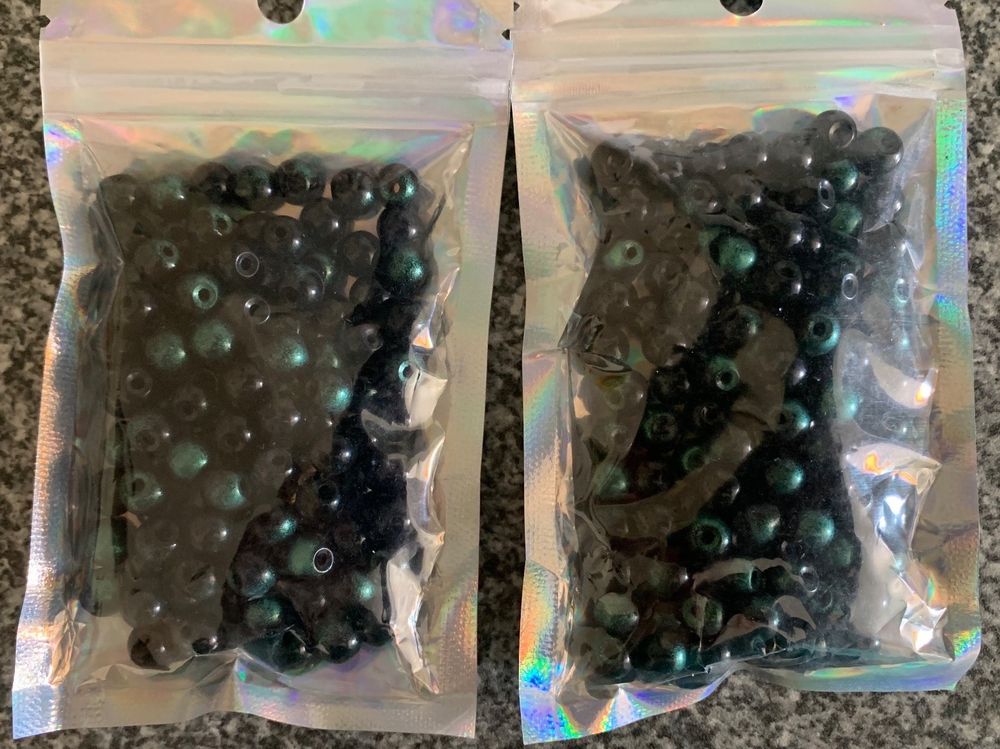 Glasperlen schwarz grün 200 Stk 8mm (Neu und originalverpackt) in Geneve für CHF 3.7 – mit ...