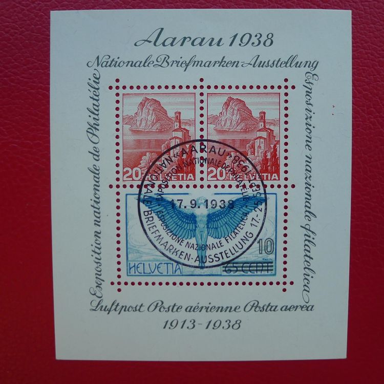 1938 W11 Aarauer-Block ET-O SBK: 50.-+ (Antik) in Sursee für CHF 2 – mit Lieferung auf Ricardo ...