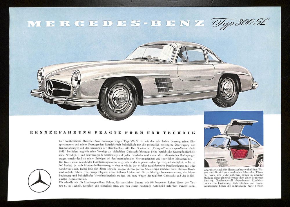 Original MERCEDES - BENZ 300 SL Prospekt 327 (Print Germany) (Gebraucht ...