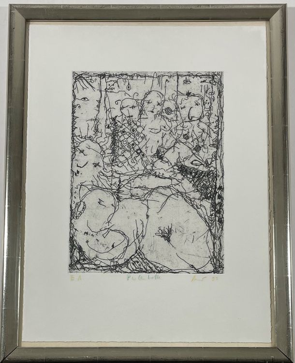 Interessante Radierung unleserlich Signiert | Kaufen auf Ricardo