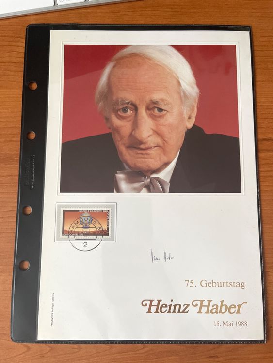 Erinnerungskarte von Heinz Haber mit Marke | Kaufen auf Ricardo