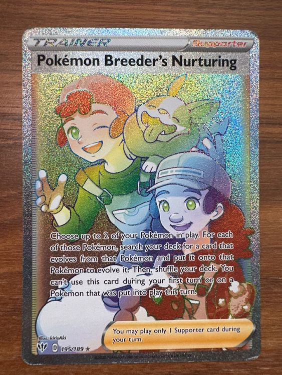 Pokémon Breeder’s Nurturing 195/189 Rainbow Rare | Kaufen auf Ricardo