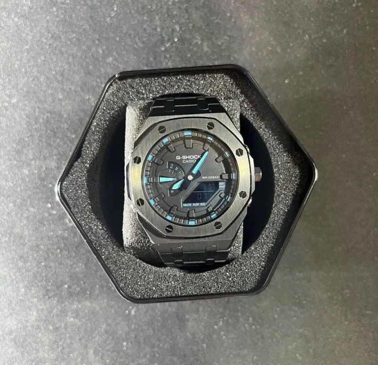 CasiOak G Shock Steel Mod Black/Blue Ga2100 | Kaufen auf Ricardo