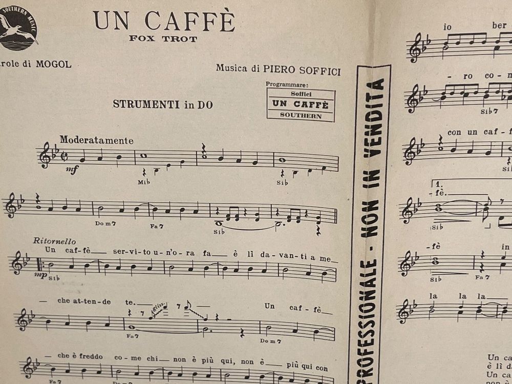 Italienische Noten - Un Caffè- Lisbona Di Notte (Gebraucht) in ...