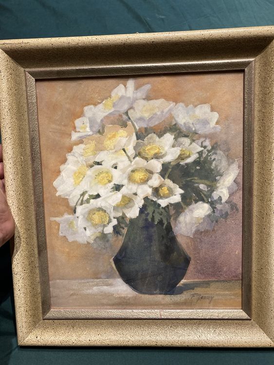 Blumenbild F. Jenny gerahmt signiert Widmung 1916 (Gebraucht) in Habkern für CHF 40 – nur ...