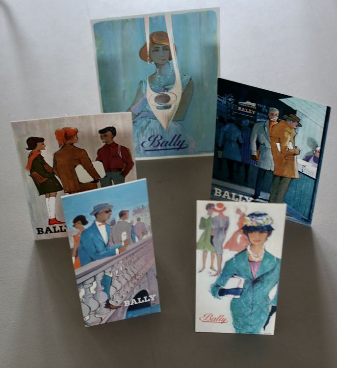 Bally, Werbung, 5 Stellkartons, Pierre Augsburger, 1959/60 (Gebraucht ...