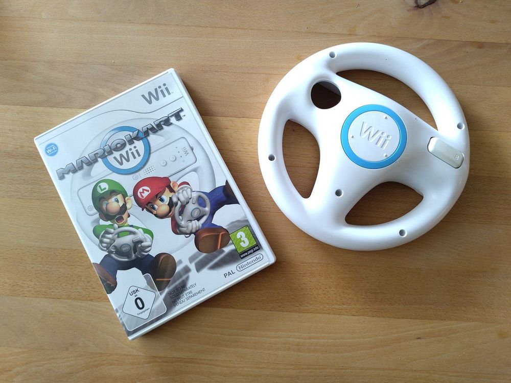 Mario Kart Wii mit Lenkradcontroller für Nintendo Wii (Gebraucht) in ...