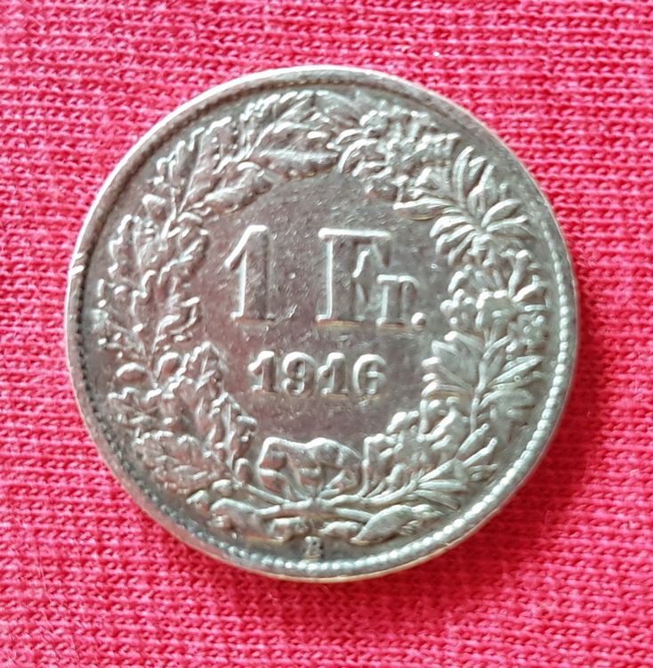 1 Franken 1916 uralte sehr rare Silbermünze ab nur 1 Franken | Kaufen auf Ricardo