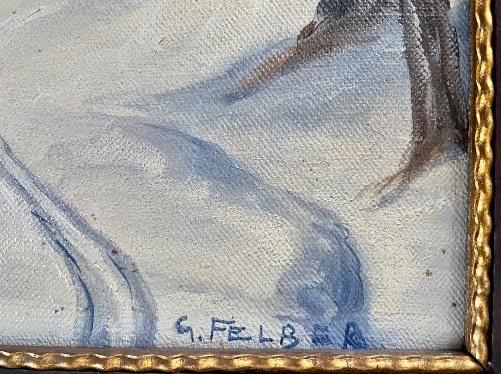Carl Friedrich Felber 1880-1932, Winterlandschaft Ölgemälde | Kaufen ...