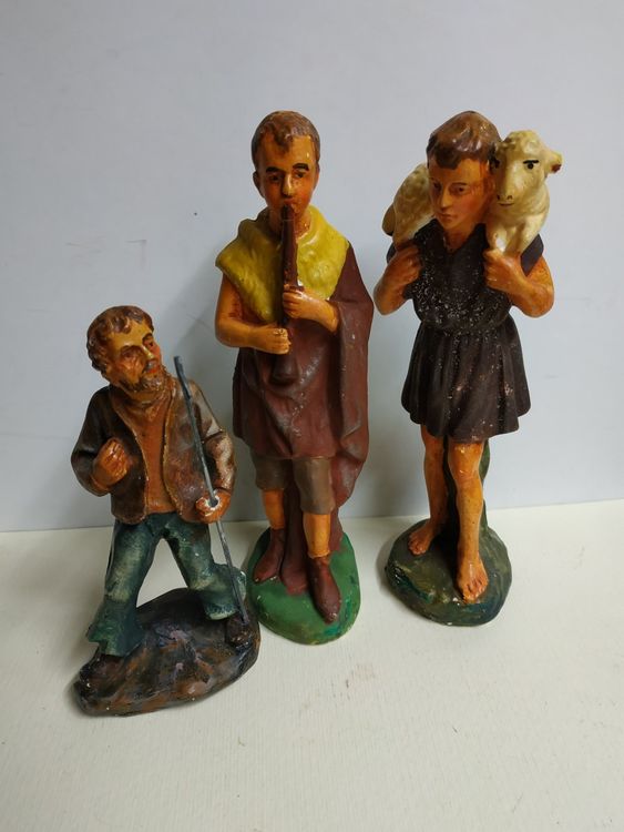 KRIPPE - PRESEPE - 19 Gipsfiguren - figure in gesso (Gebraucht) in ...