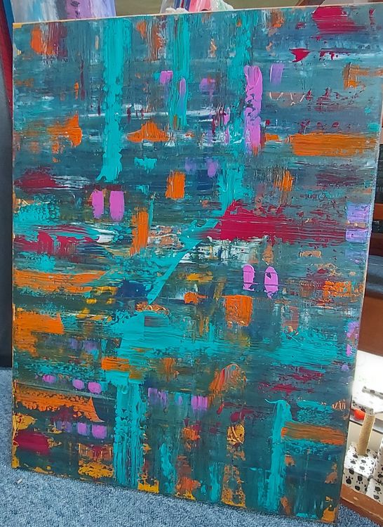 Gemälde Abstrakt von mir selbstgemalt 60×80 (Gebraucht) in Riehen für CHF 100 – mit Lieferung ...