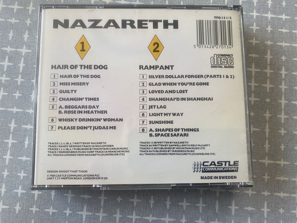 2 x Nazareth - Hair of the Dog / Rampant (2 CD’s) (Neu (gemäss ...