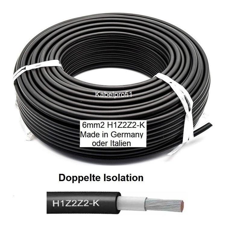 % Top Aktion 100m Profi Solarkabel 6mm2 schwarz H1Z2Z2-K (Neu und originalverpackt) in Herisau ...