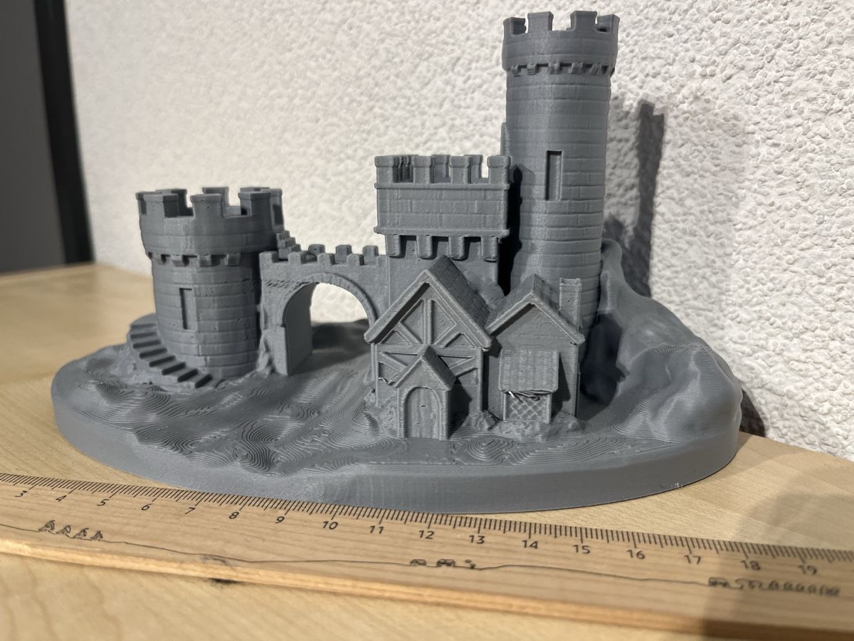 Burg mit Torbogen 3D gedruckt für Modelleisenbahn Landschaft (Gebraucht ...