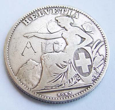 1860 B, 2 Fr., Sitzende Helvetia (Gebraucht) in St. Gallen für CHF 47 – mit Lieferung auf ...