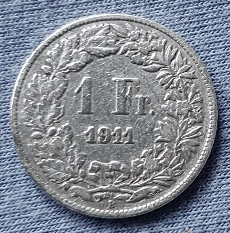 1 Franken 1911 uralte sehr rare Silbermünze ab nur 1 Fr !!! (Gebraucht) in Camignolo für CHF 1.8 ...