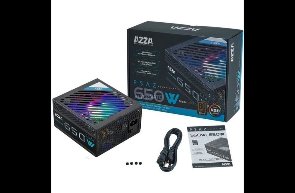 AZZA 650W ARGB PSU / EU Stecker (AD-Z650 ARGB) (Neu und ...