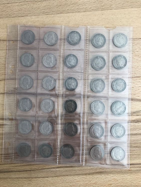 20 Rappen Münzsatz komplett 1881 bis 1954 (Gebraucht) in Sursee für CHF ...