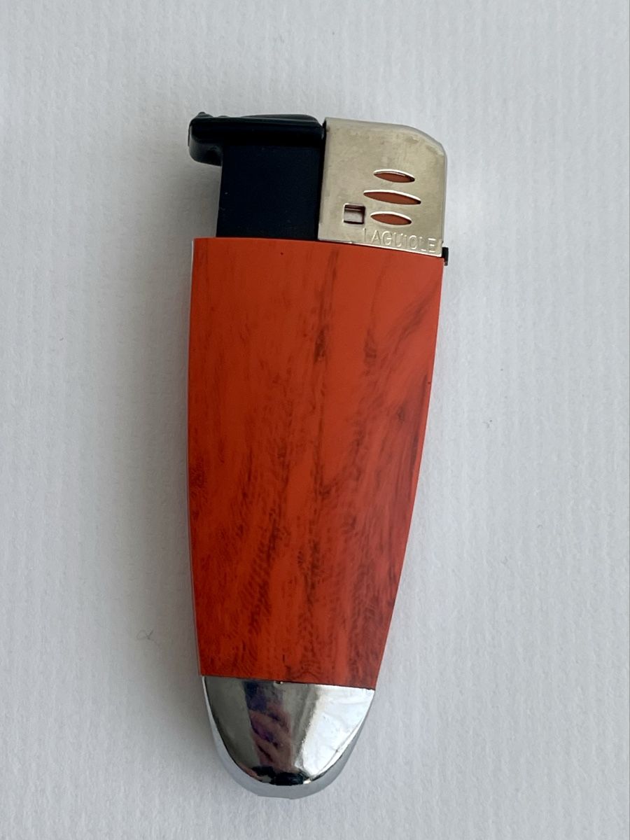 Briquet Laguiole orange avec sa housse en velour (D'occasion) à Genève ...