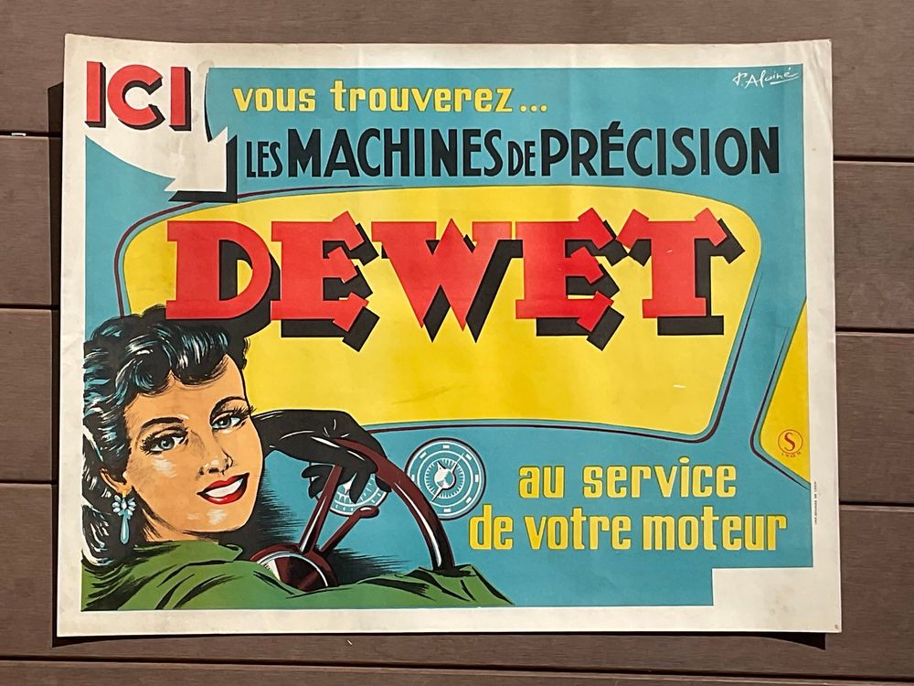 Lithoplakat DEWET / Affiche DEWET, ca. 1950er Jahre (Gebraucht) in ...