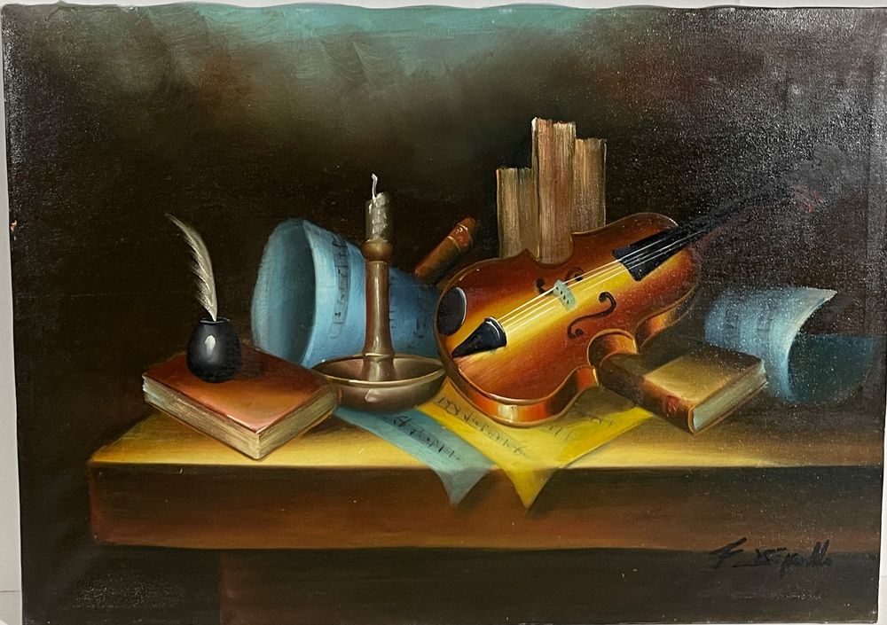 Alte Stillleben Gemälde unleserlich Signiert | Kaufen auf Ricardo