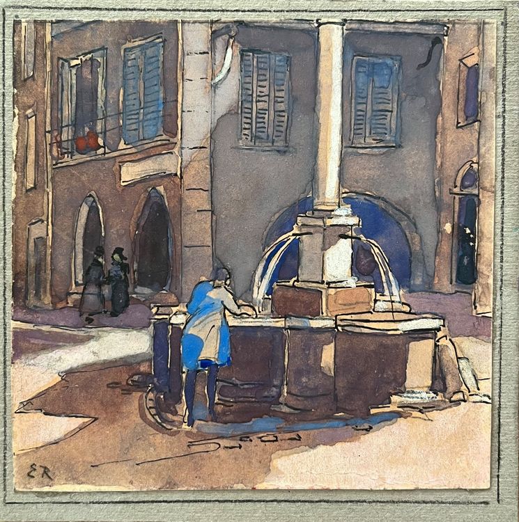 Antike Aquarell Monogrammiert | Kaufen auf Ricardo