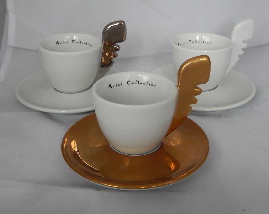 3 Amici / ILLY Art Collection 1998 VeneXIA GOLD PLATIN WHITE | Kaufen auf Ricardo