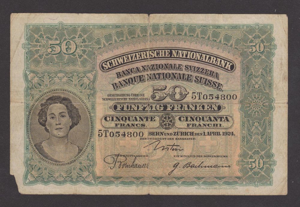 Fünfzig Franken 1924 | Kaufen auf Ricardo
