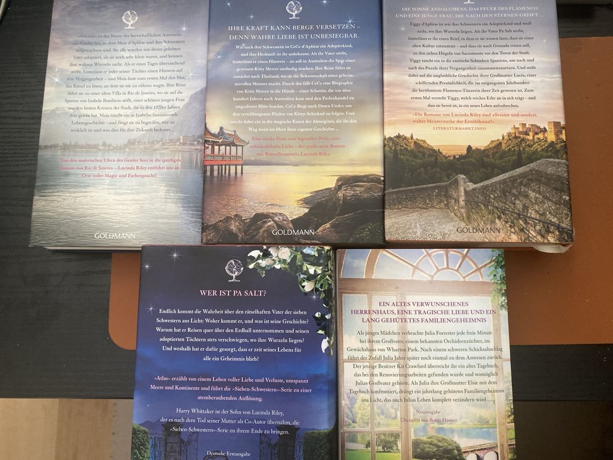 5 Romane Lucinda Riley, Harry Whittaker, 4 Bücher gebunden (Gebraucht ...