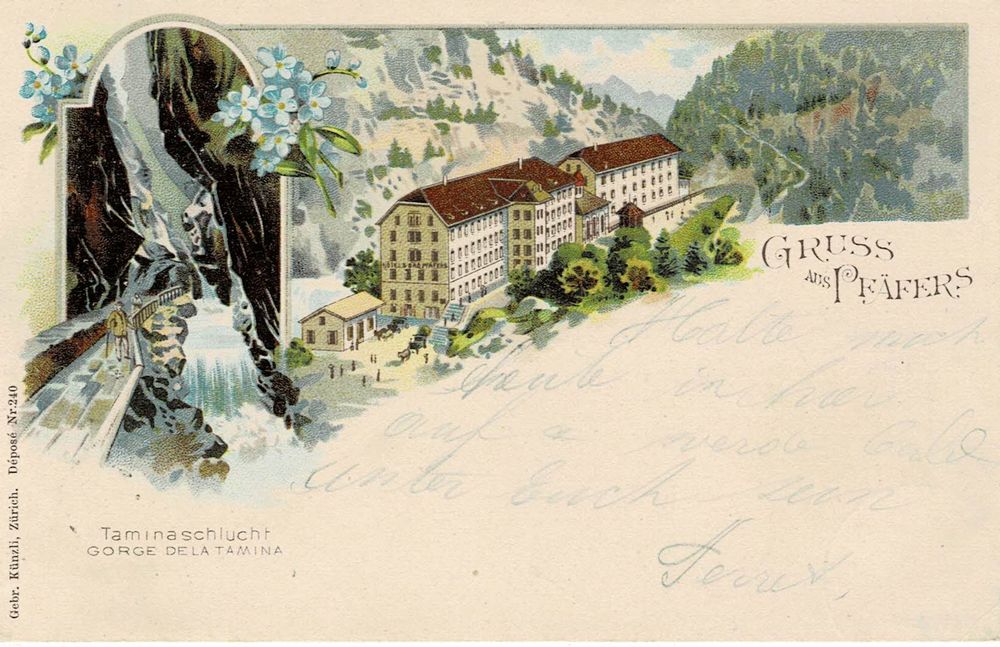 Gruss aus PFÄFERS SG sehr schöne Litho! gel. 1899! (Gebraucht) in Hergiswil NW für CHF 18 – mit ...