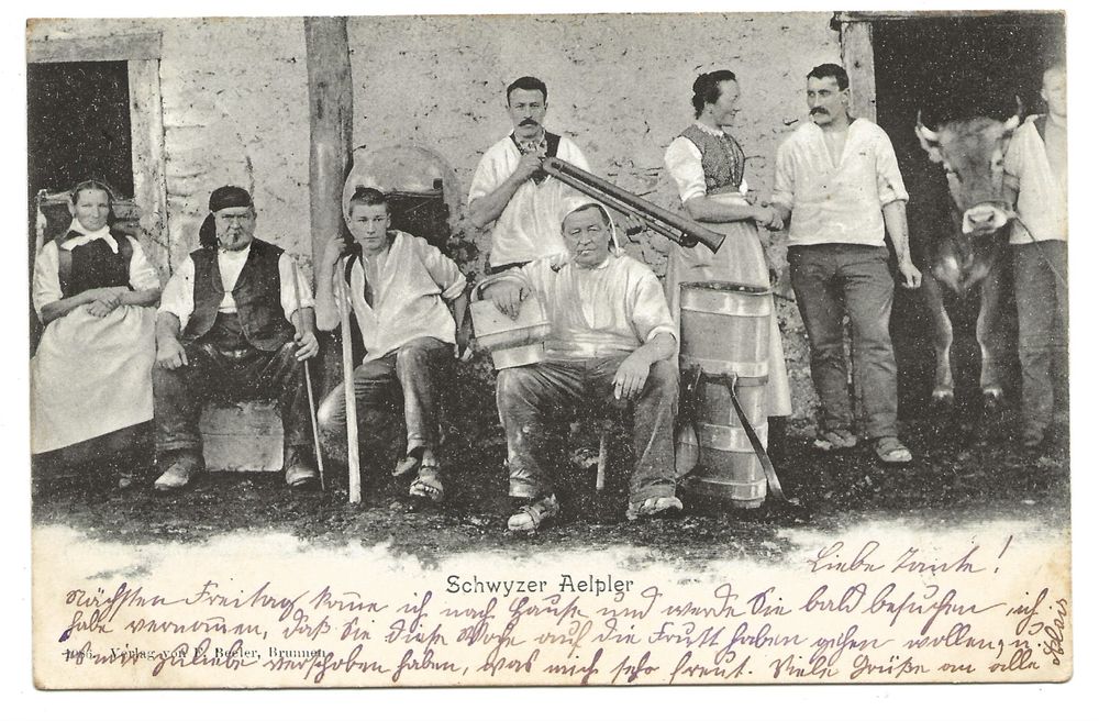Schwyzer Aelpler - Sennen - Landwirtschaft Volkstypen - 1903 | Kaufen ...