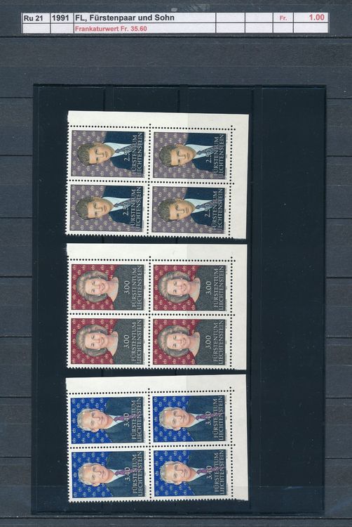 FL, Fürstenpaar und Sohn, Frankaturware (Neu (gemäss Beschreibung)) in Winterthur für CHF 14 ...