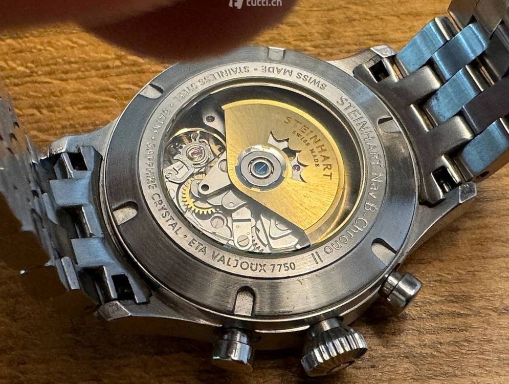 ETA Valjoux 7750 Steinhart Nav. B. Chrono II,Stahlband, Top! (Gebraucht) in Luzern für CHF 520 ...