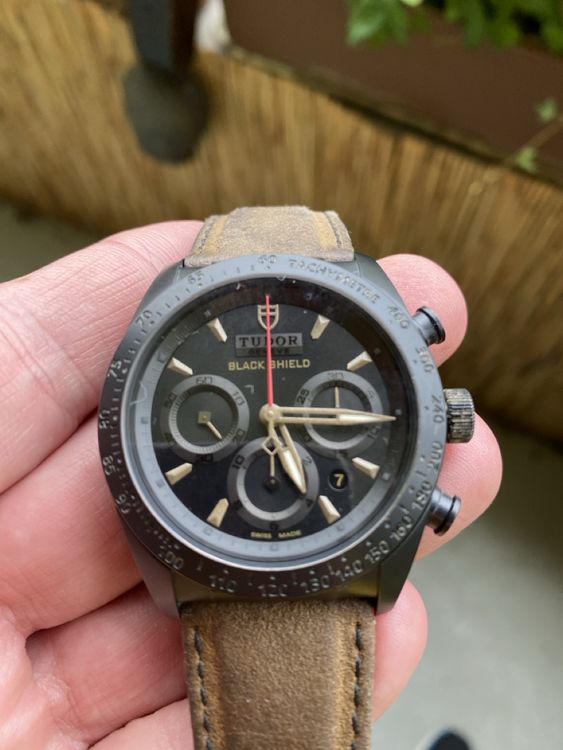 Tudor Black Shield Chronograph - Top Zustand! | Kaufen auf Ricardo
