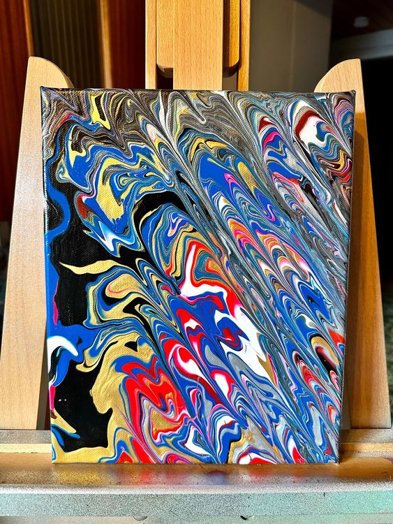 Acrylic pouring auf Leinwand | Kaufen auf Ricardo