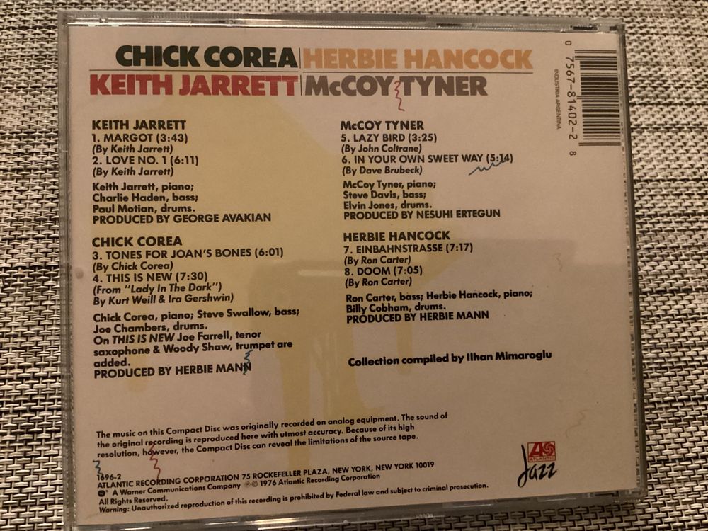 Chick Corea, Herbie Hancock, Keith Jarrett, McCoy Tyner (Gebraucht) in ...