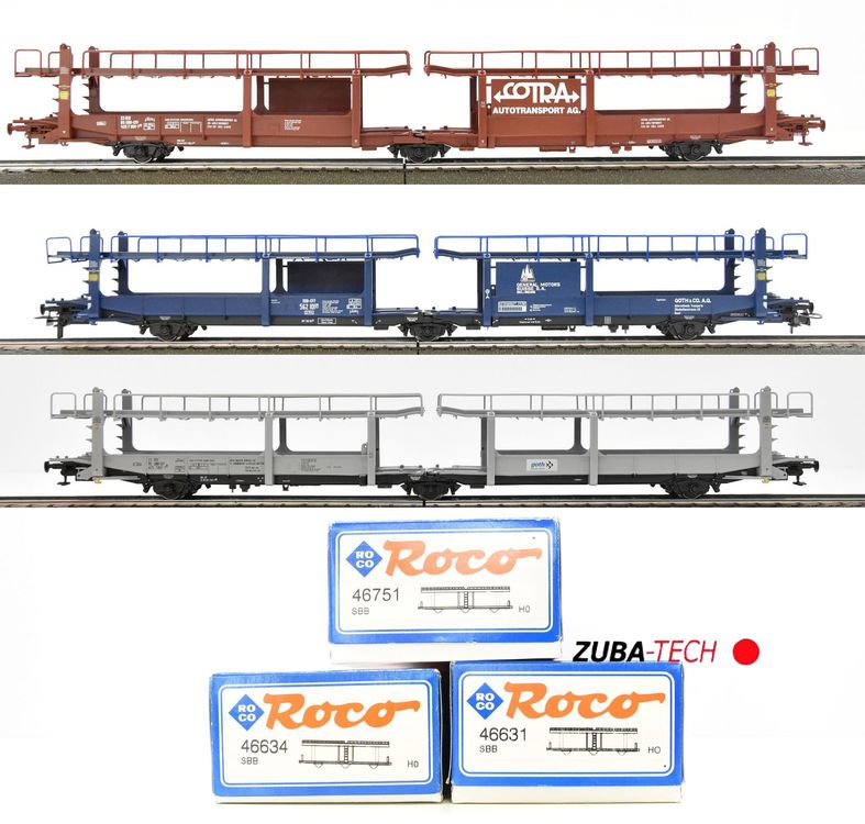 Roco 3x Autotransportwagen SBB H0 GS mit OVP (Neu (gemäss Beschreibung ...