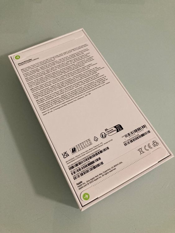 iPhone 15 PRO MAX 1 TB, Titan/Schwarz NEU Original verpackt (Neu und originalverpackt) in ...