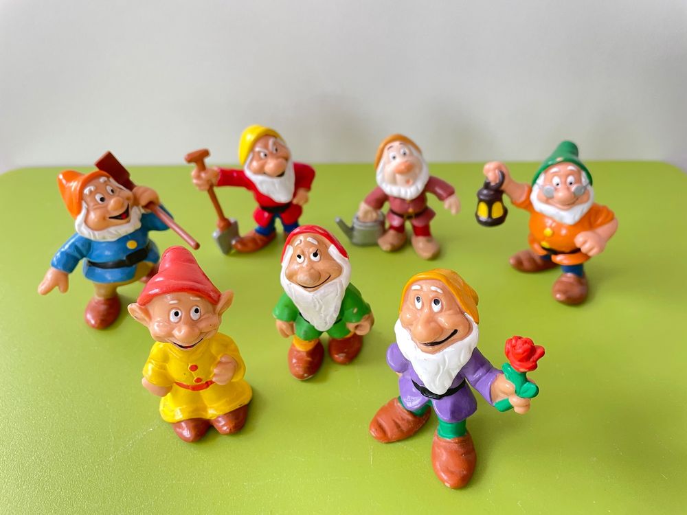 7 Zwerge aus Schneewittchen Comic Figuren Disney Bully M+B (Gebraucht ...