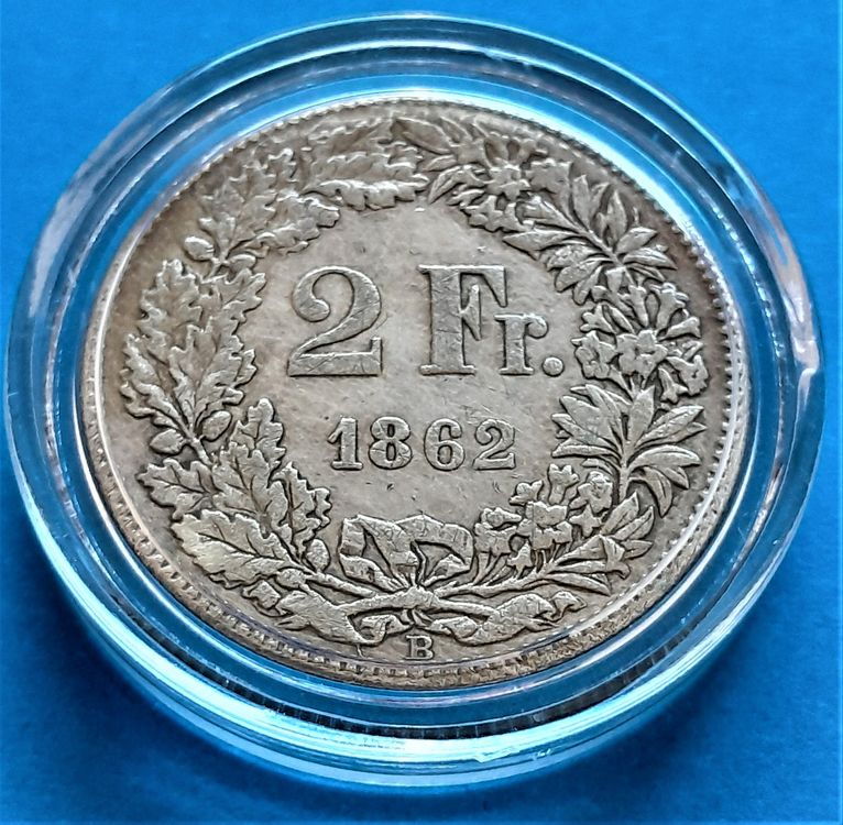2 Franken 1862 (Gebraucht) in rodels für CHF 95 – mit Lieferung auf Ricardo kaufen